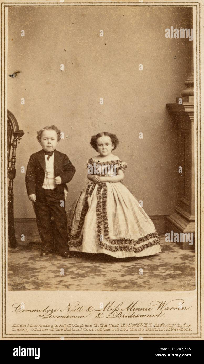 Commodore Nutt and Minnie Warren 1863 Stock Photo - Alamy