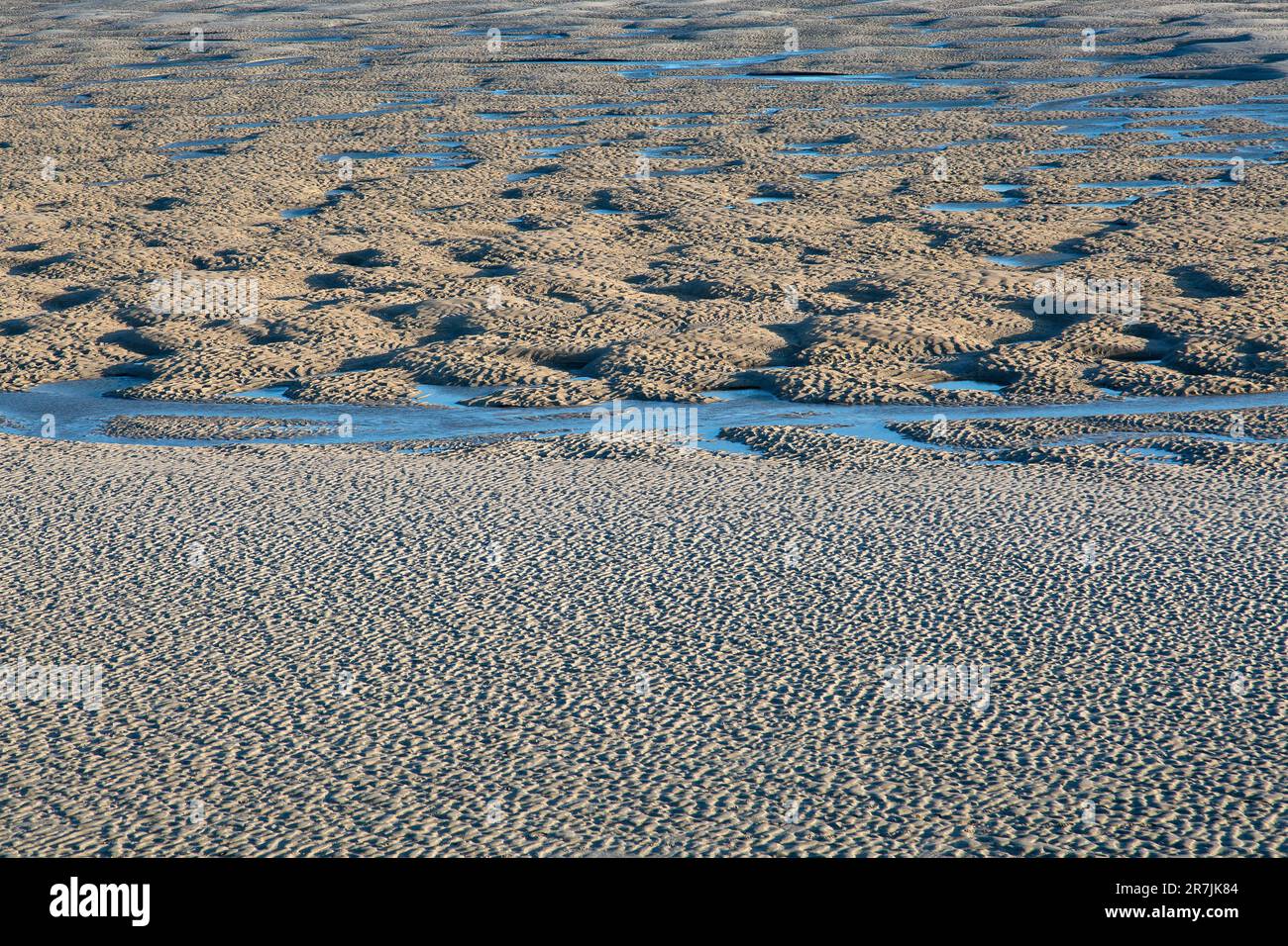 Beach Sand Textures with Blue Water Puddles, Harris, Isle of Harris ...