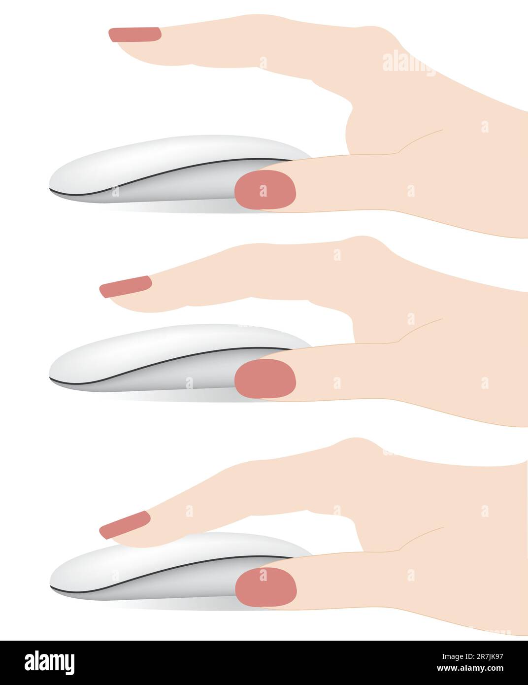 vector illustration of a computer mouse with hand over Stock Vector ...