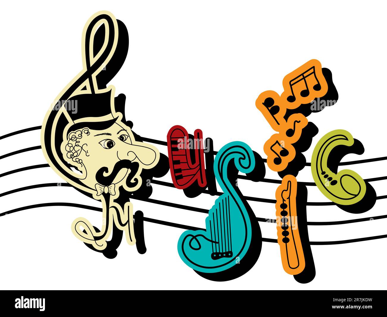 Vector picture with funny written words Stock Vector Image & Art - Alamy