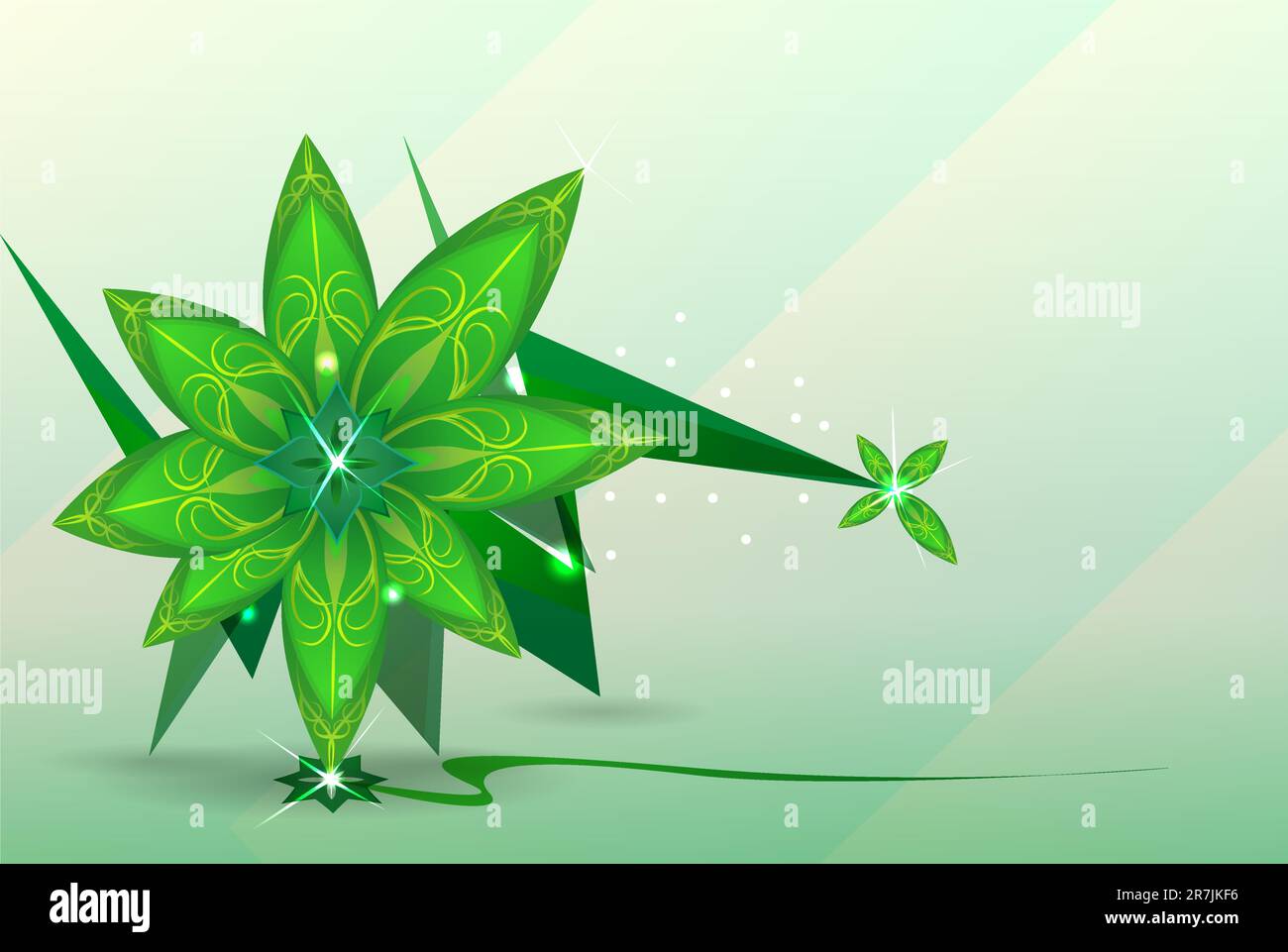 abstract background. green flower. Vector Stock Vector Image & Art - Alamy