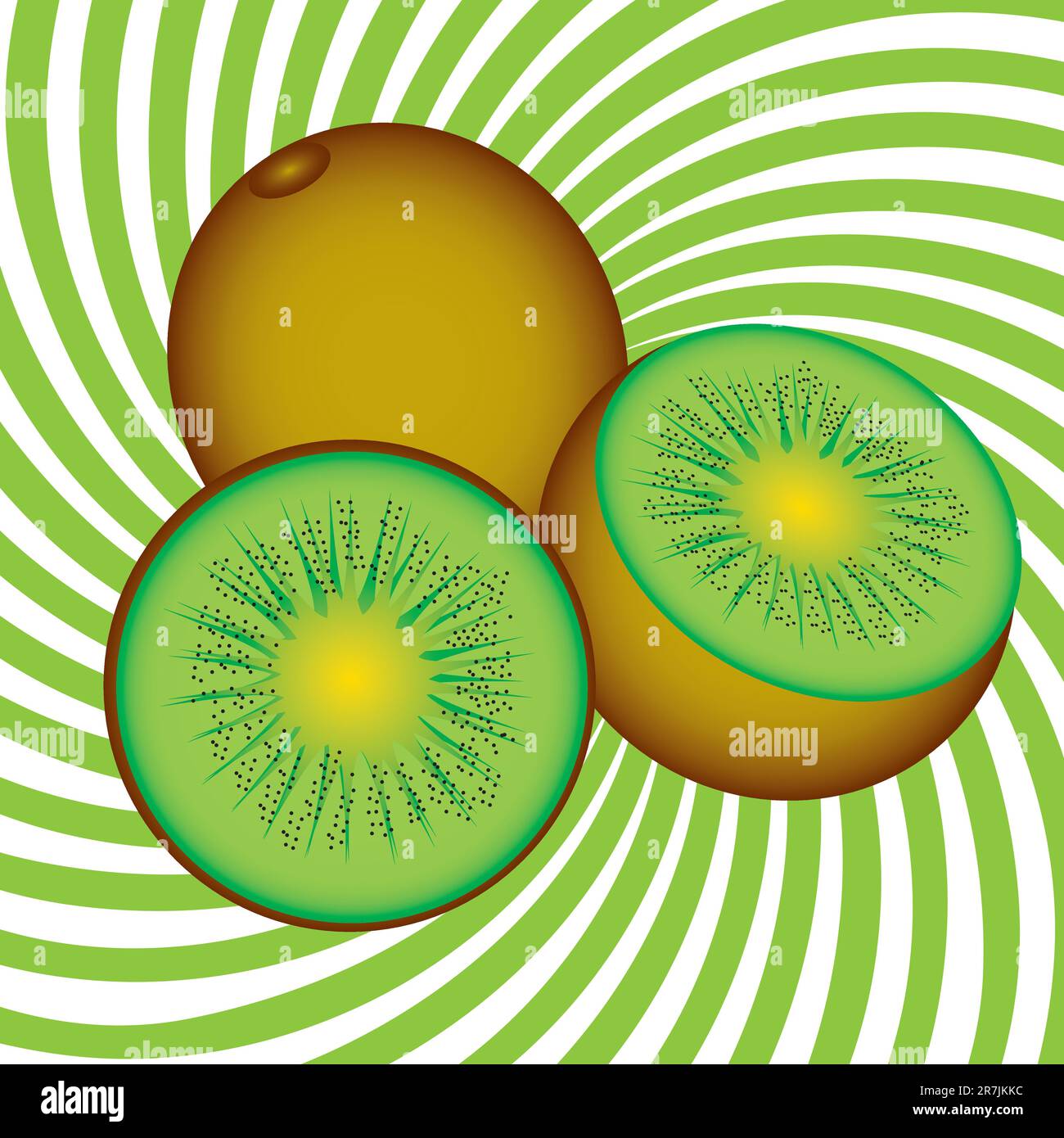 Sweet ripe juicy kiwi Stock Vector Images - Alamy