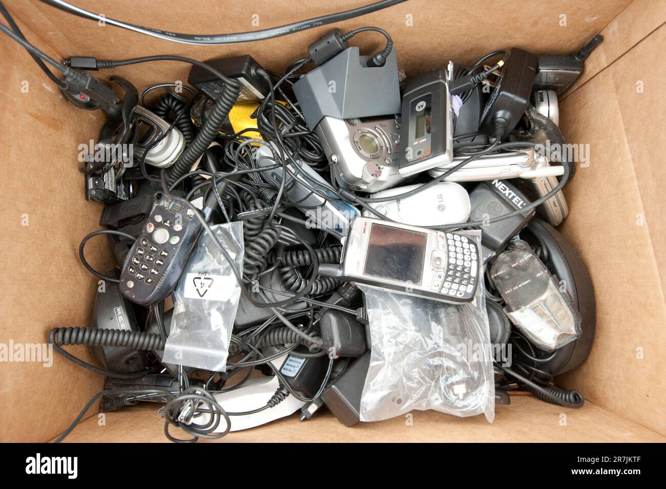 Old telephones and mobile phones hi-res stock photography and images ...