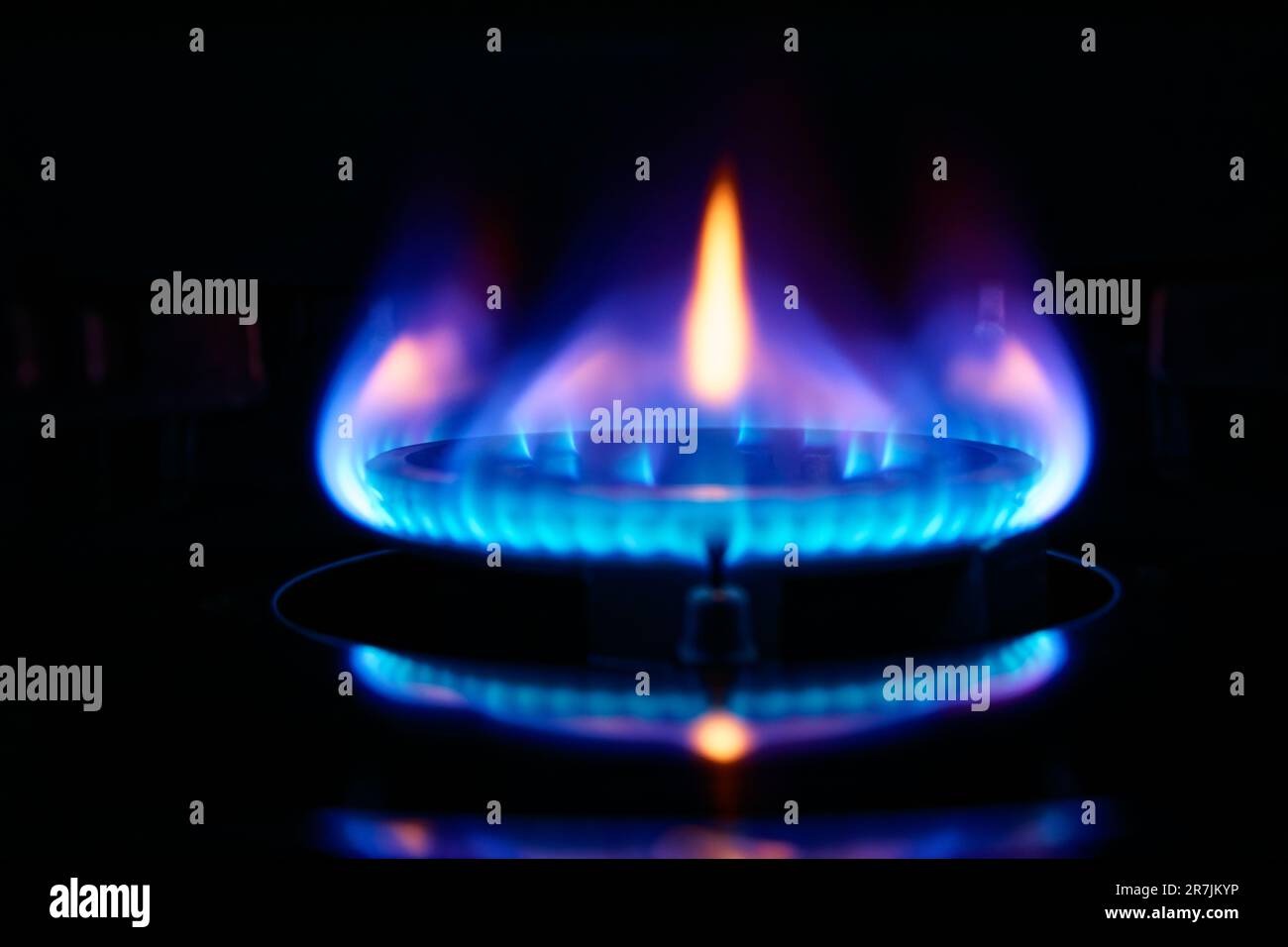 Blue And Orange Flames