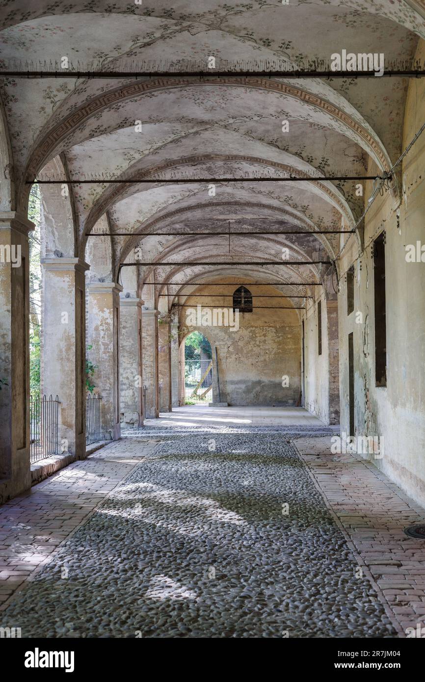 External Arches and Corridor of the Medieval Fortress of the Rossi in ...