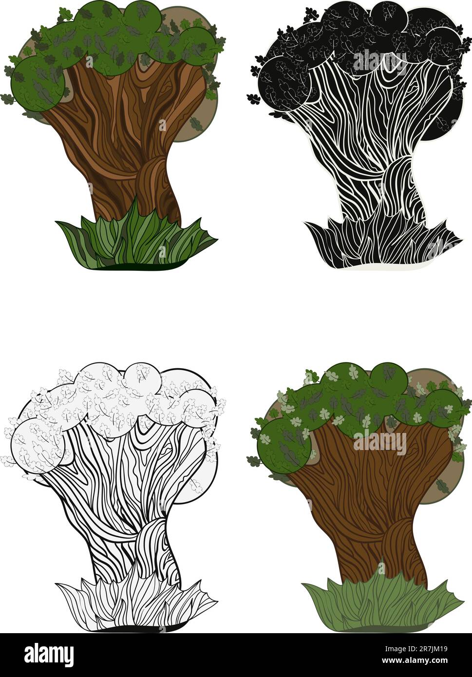 Woods trees culture Stock Vector Images - Alamy