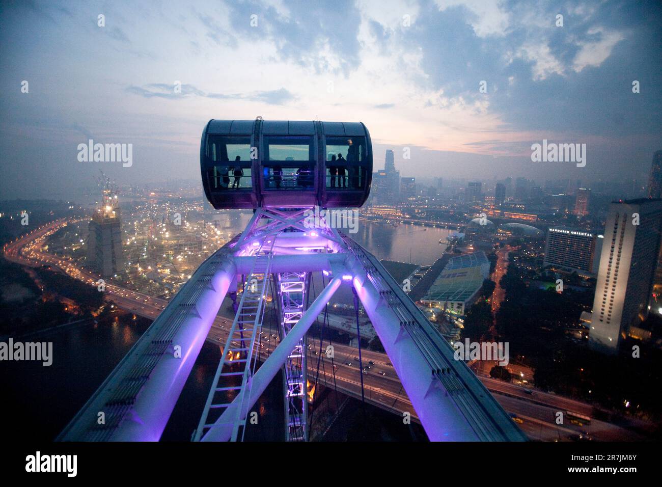 The Singapore Flyer, a 42 story high observation wheel, built to give ...