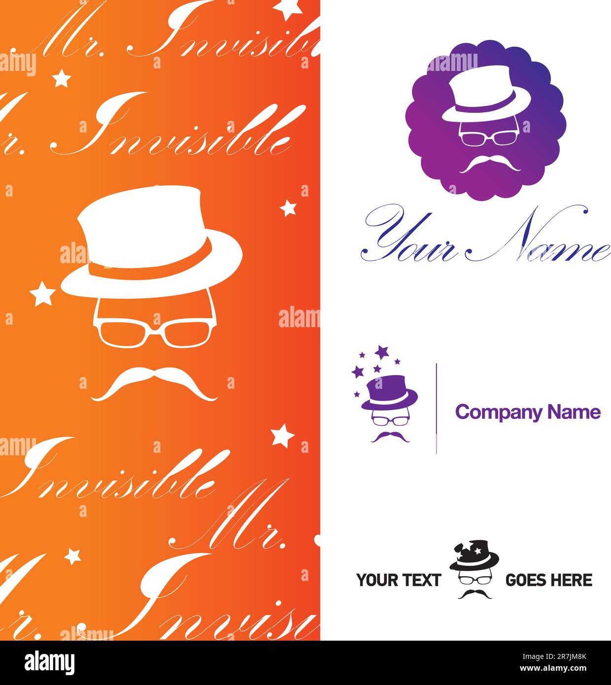 Set of logos on magic theme with space for your text; vector ...