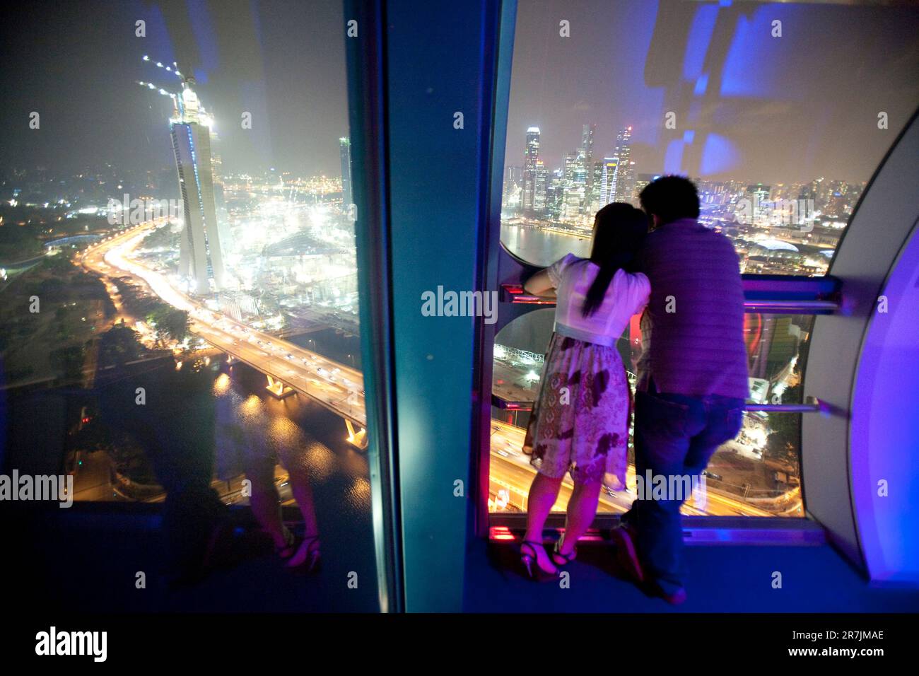 The Singapore Flyer, a 42 story high observation wheel, built to give ...