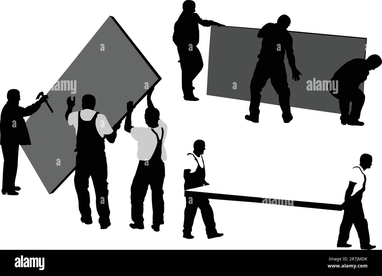 Illustration of workers - vector Stock Vector Image & Art - Alamy