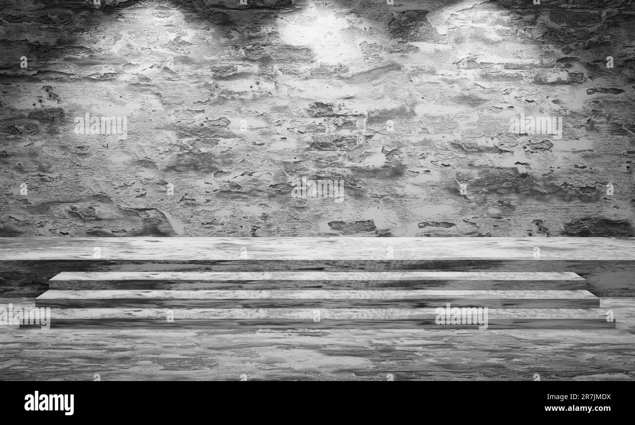 3d wall stage concrete texture 3d rendering Stock Photo - Alamy