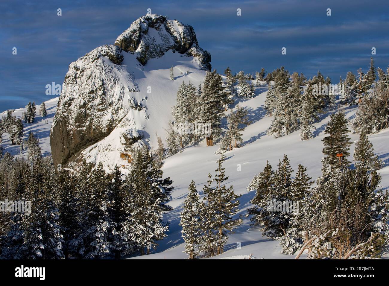 Dramatic view of the sprawling, snowcapped mountains of Kirkwood ...