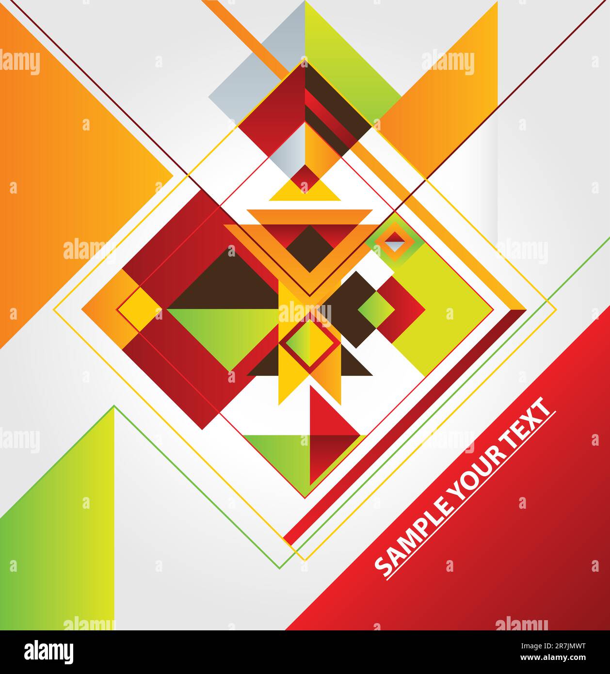 Multi color Shapes on Gray Background, Used Different Sizes of Square ...