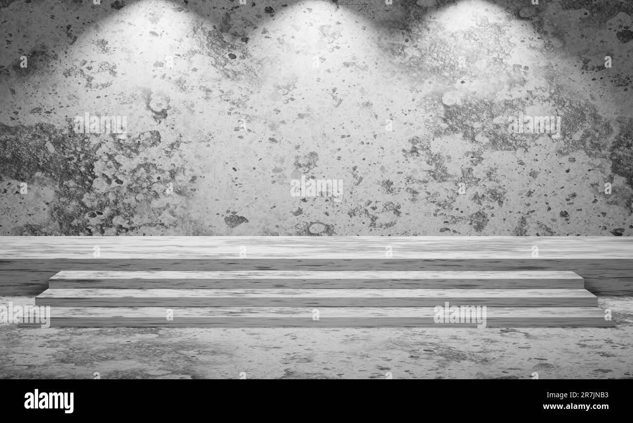 3d wall stage concrete texture 3d rendering Stock Photo - Alamy