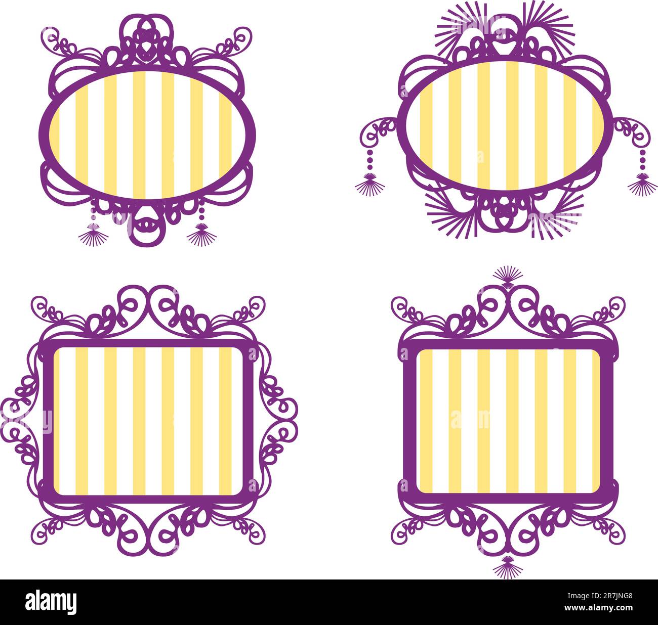 Vintage frames set Stock Vector Image & Art - Alamy