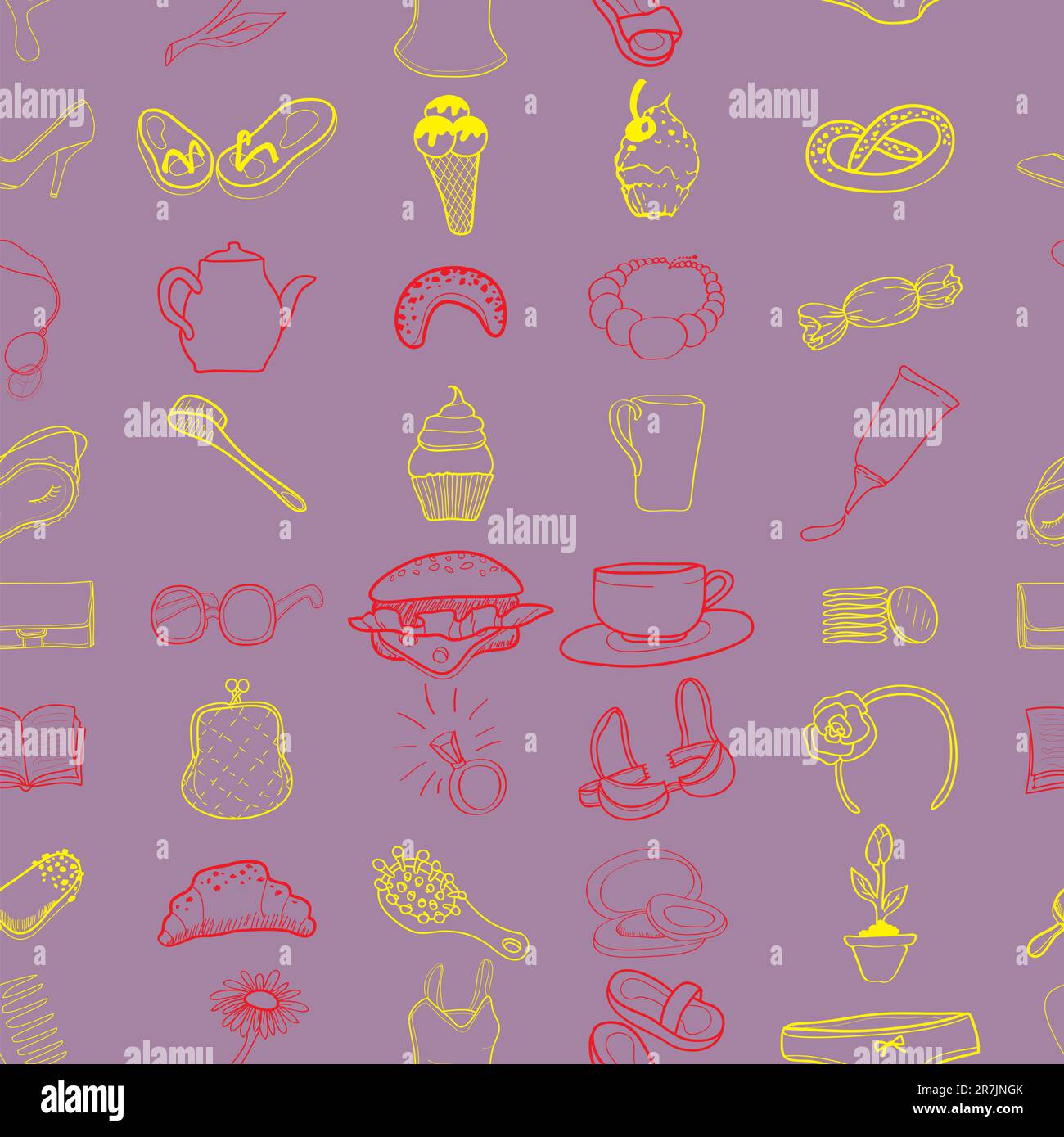 Seamless Texture vector with multiple elements Stock Vector Image & Art ...