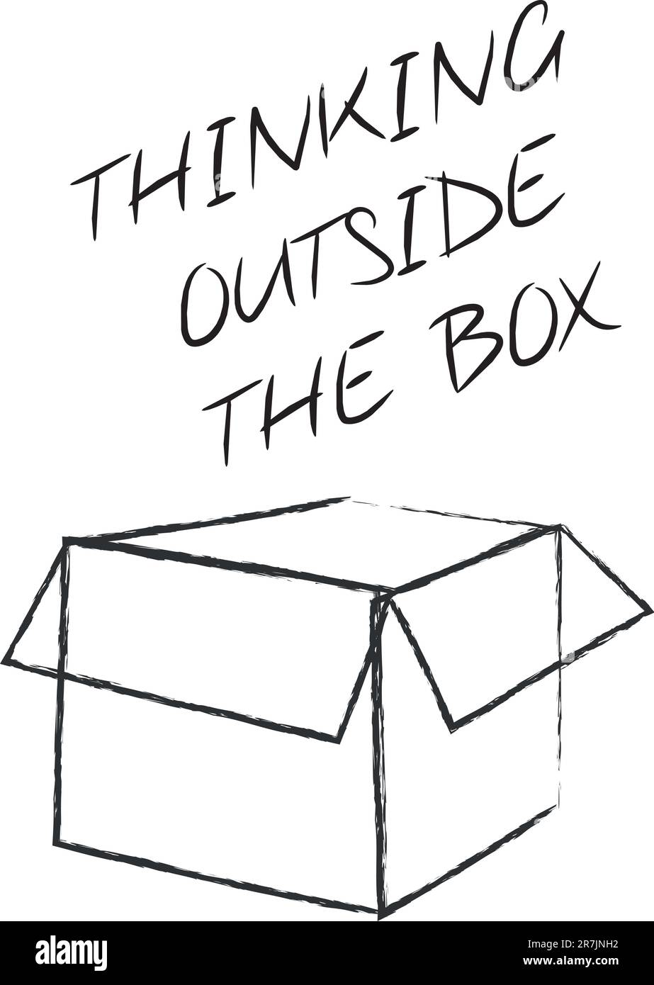 Thinking outside the box Stock Vector Image & Art - Alamy