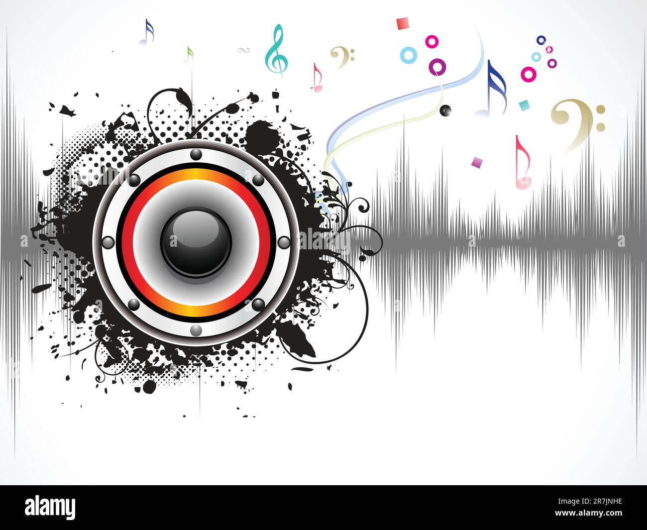 abstract grunge based sound background vector illustration Stock Vector ...