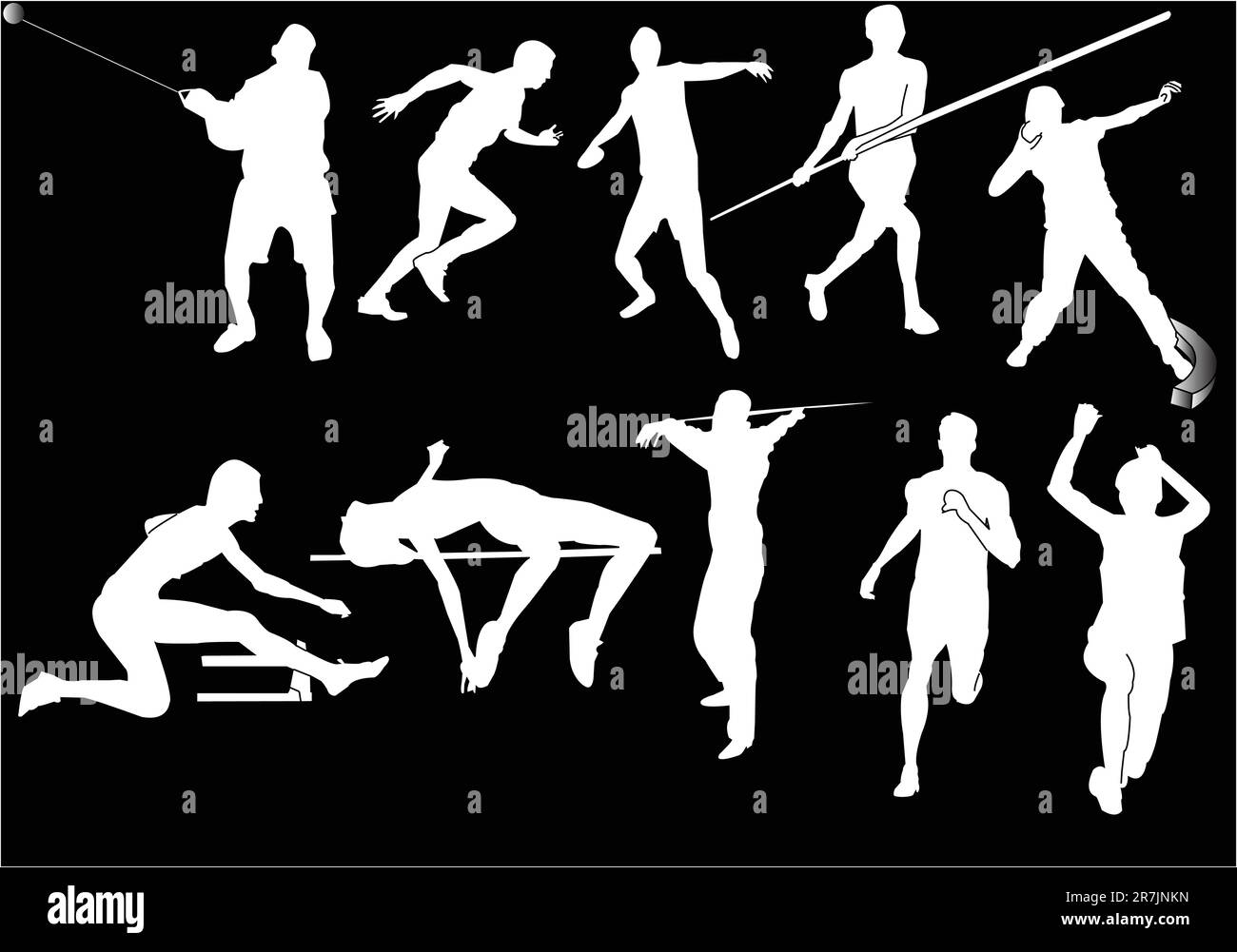 athletics collection - vector Stock Vector Image & Art - Alamy