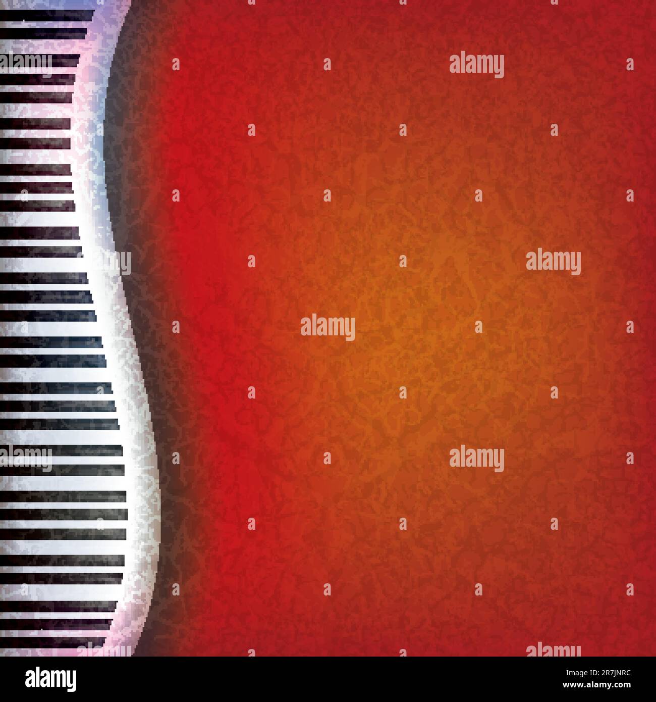 abstract grunge music red background with piano keys Stock Vector Image ...