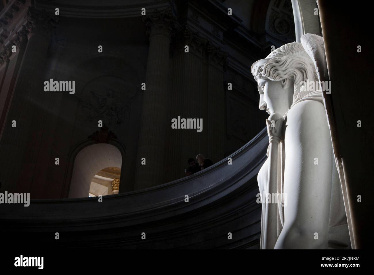 Statues inside Les Invalides, site of Napoleon's tomb in Paris Stock ...