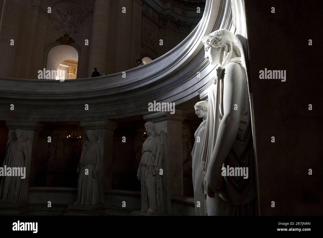 Statues inside Les Invalides, site of Napoleon's tomb in Paris Stock ...