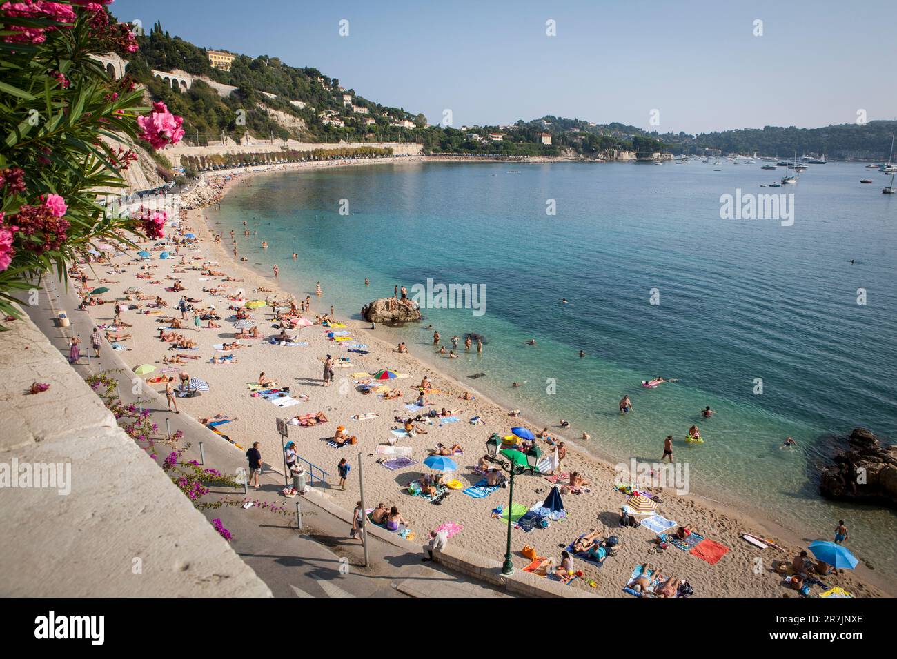 Beachgoers enjoy the coastline in southern France Stock Photo - Alamy
