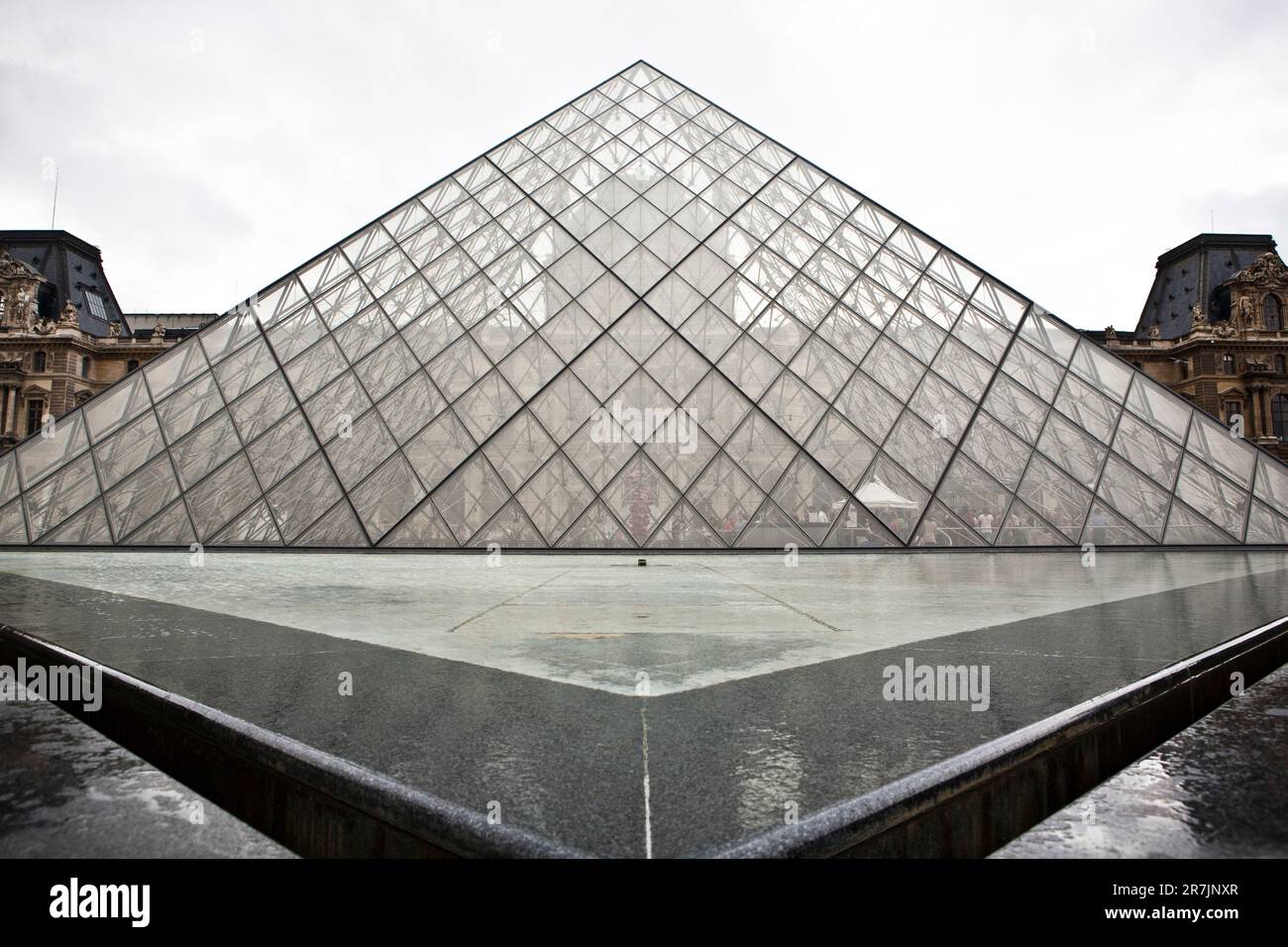 The iconic I.M. Pei Pyramid at the Louvre Museum in Paris Stock Photo ...