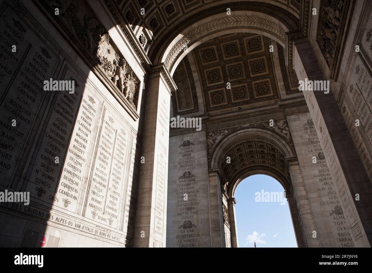 Inside the Arc du Triomphe in Paris, France Stock Photo - Alamy