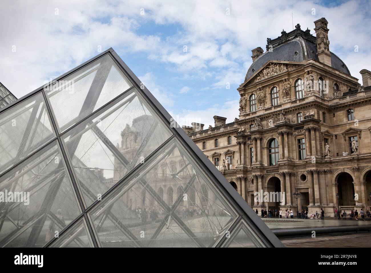 The iconic glass pyramids at the Louvre museum in Paris Stock Photo - Alamy