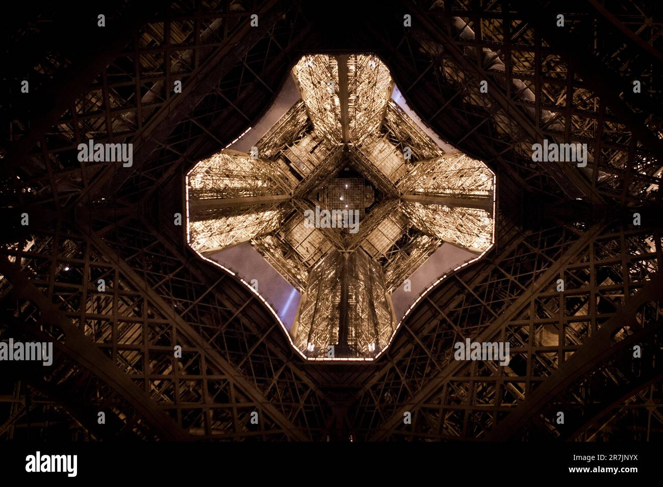 Inside the eiffel tower hi-res stock photography and images - Alamy