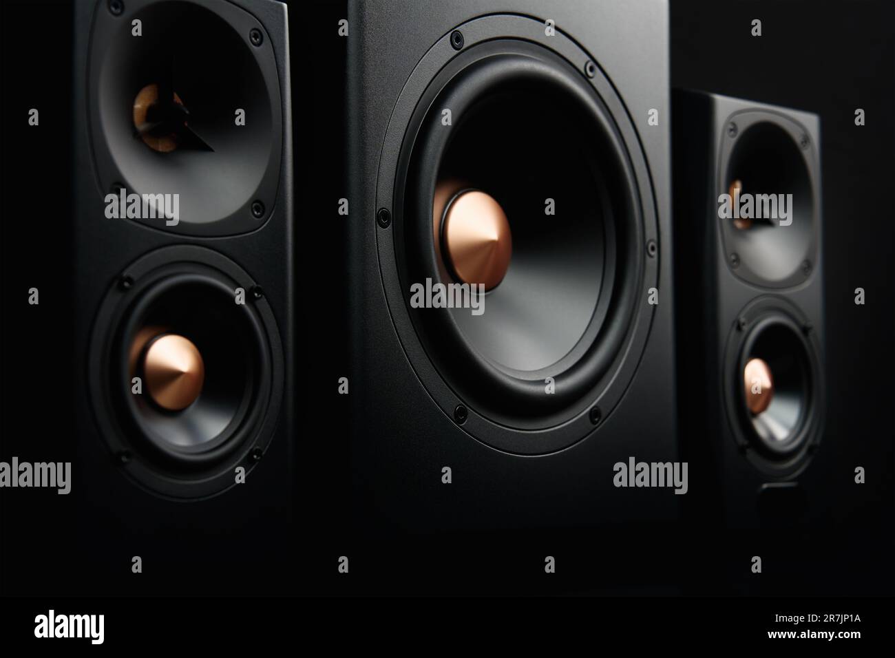 Multimedia acoustic sound speakers. Sound audio system with two ...