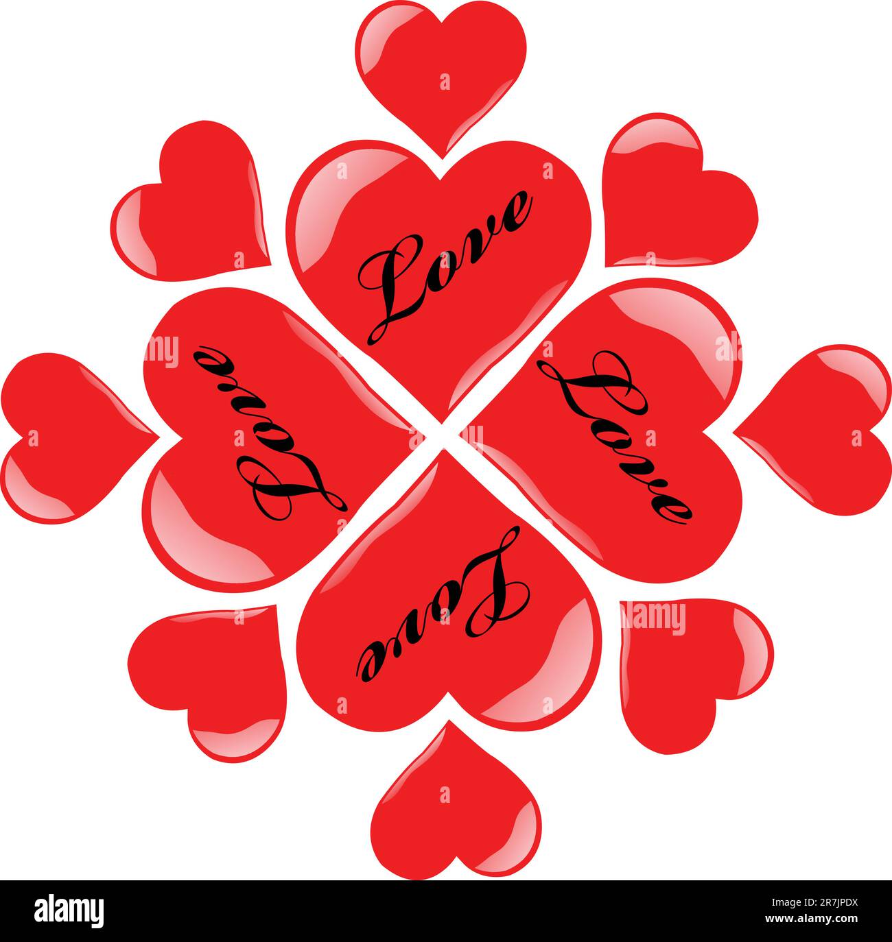 illustration of valentine heart - vector Stock Vector Image & Art - Alamy
