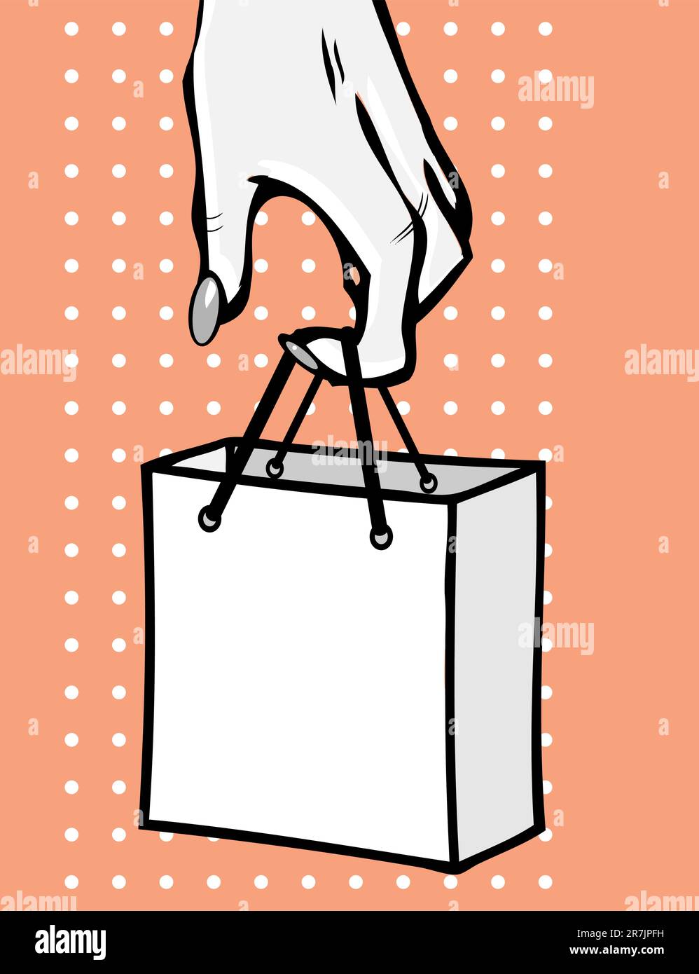 Cartoon woman paper bag hi-res stock photography and images - Alamy