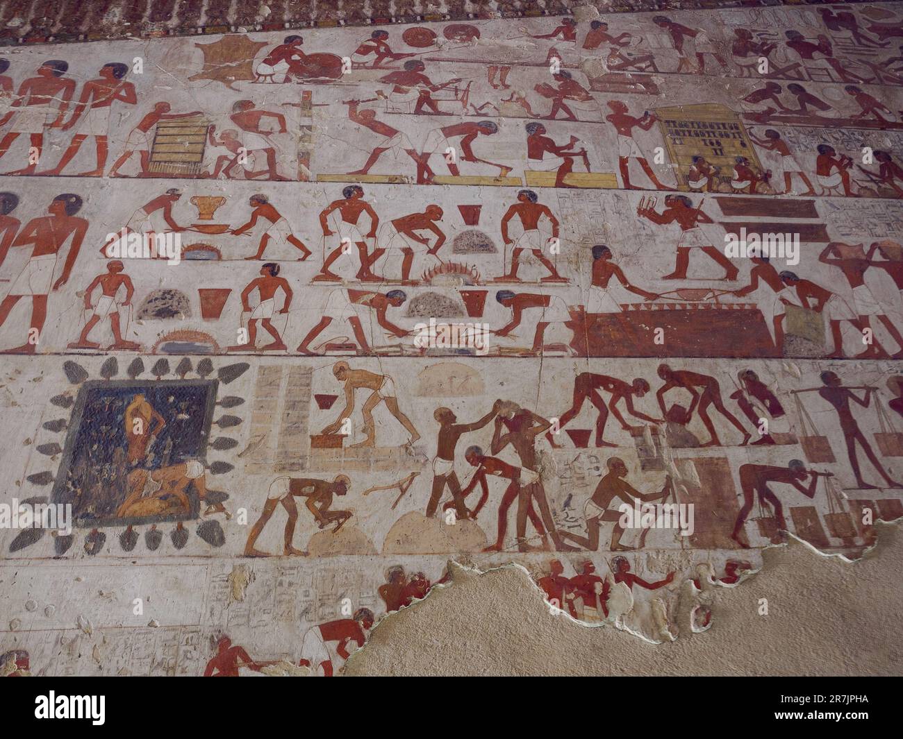 Colorful Handicraft Illustration From Luxors Ancient Tombs Stock Photo ...