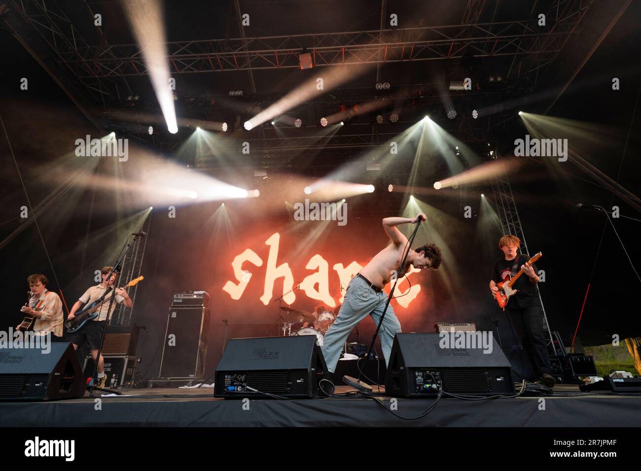 Bergen, Norway. 15th June, 2023. The English post-punk band Shame ...