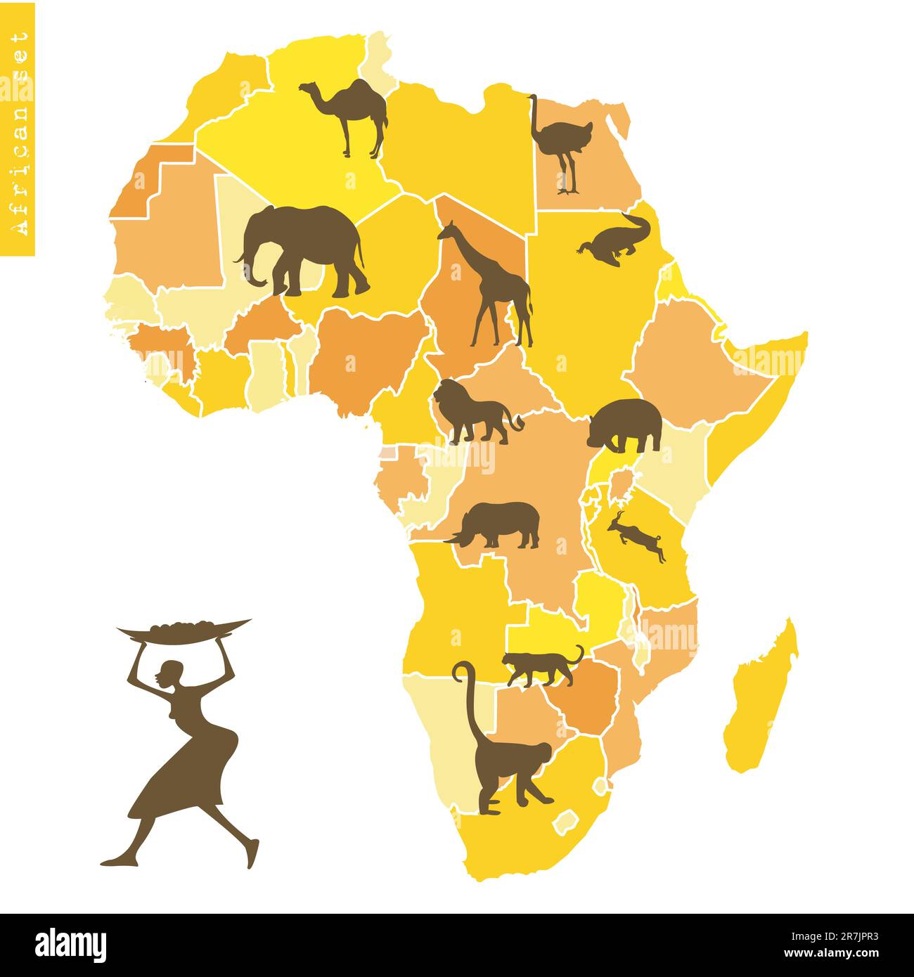 Map of bison Stock Vector Images - Alamy