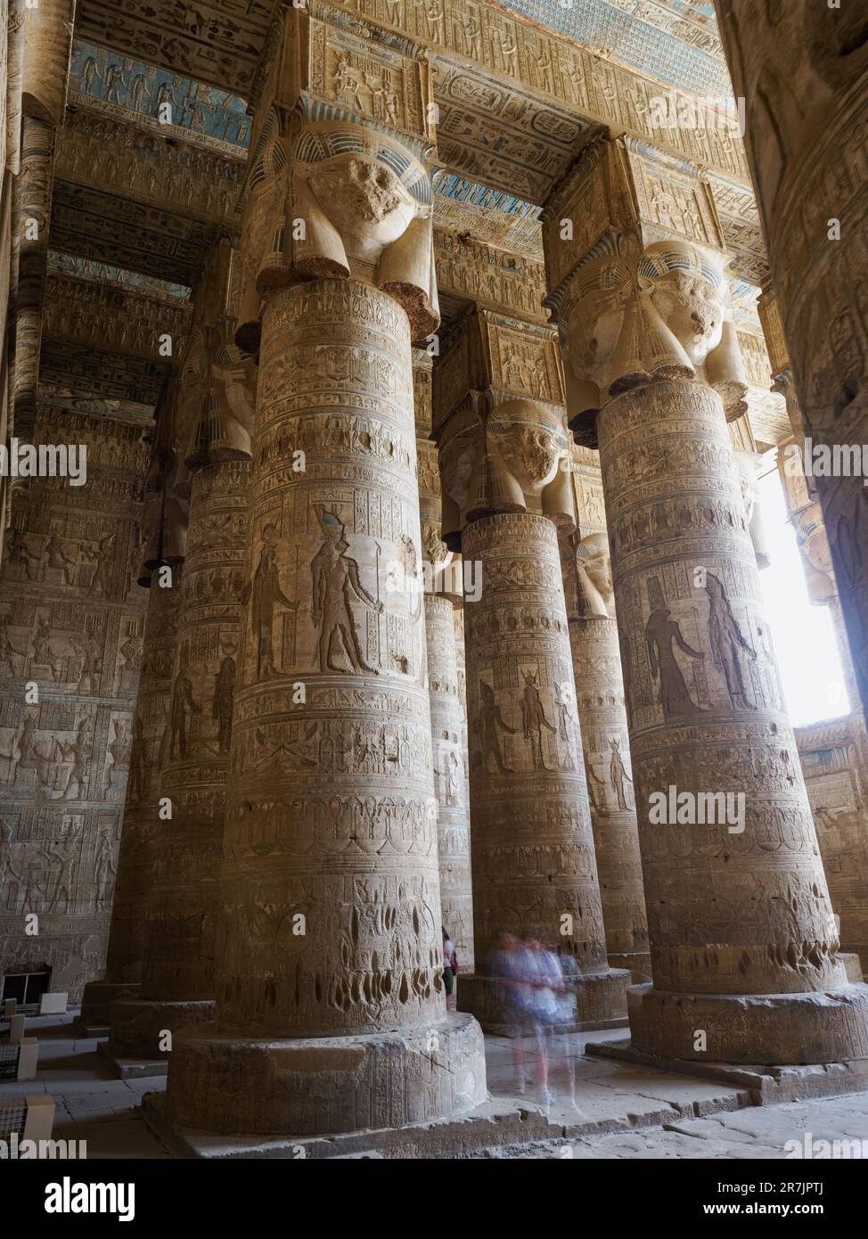 Hathor Temple: Exploring Ancient Egyptian Reliefs in Dendera Stock ...