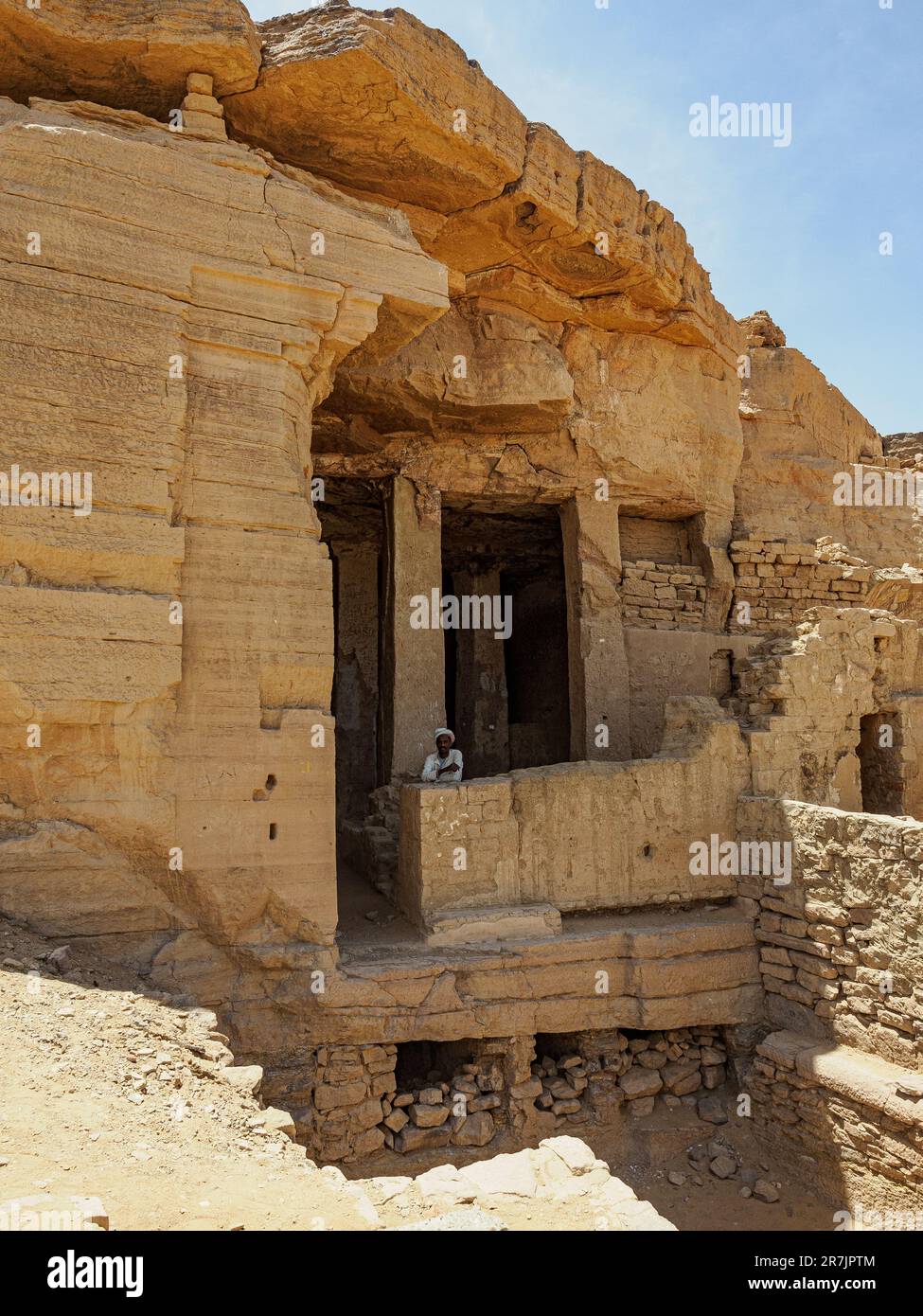 Exploring Egypts Desert Ruins: Ancient Tombs and Temples at Qubb Stock ...