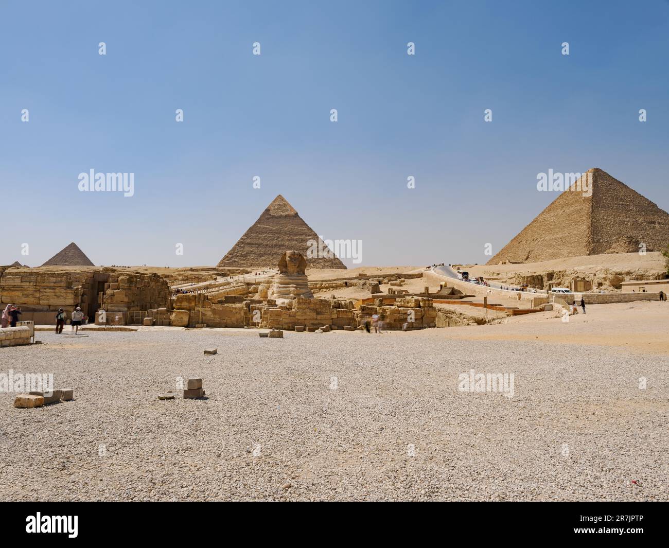 Pyramids of Gizeh: Ancient Architectural Wonders in Egypts Arid Stock ...
