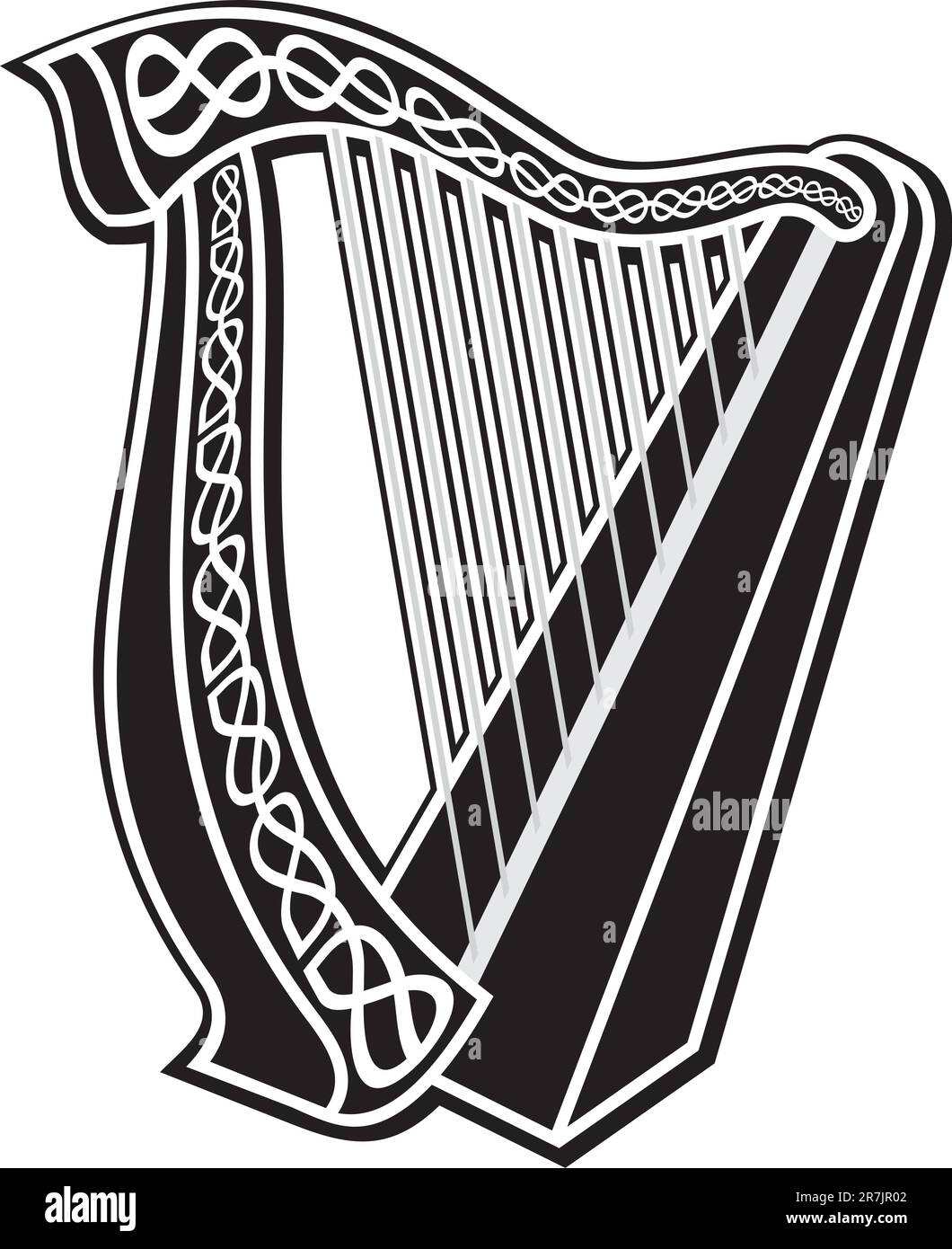 Celtic Harp Drawing