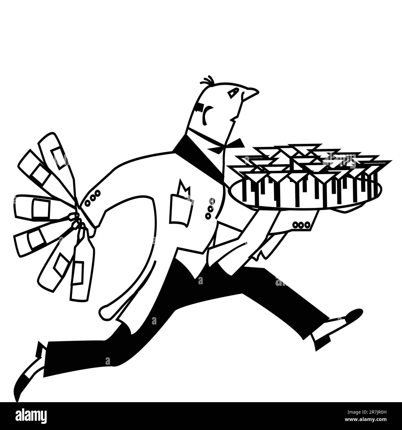Restaurant party waiter Cut Out Stock Images & Pictures - Alamy
