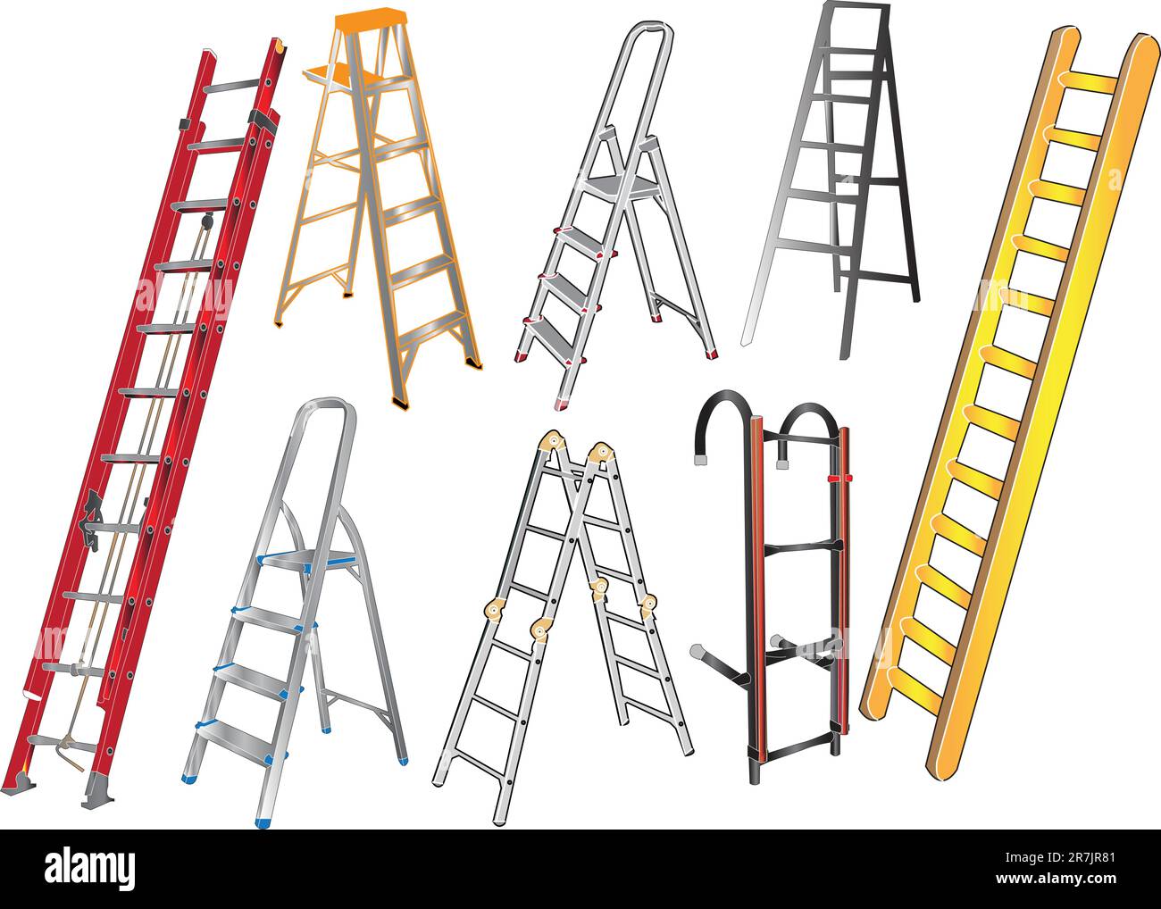 ladders collection - vector Stock Vector Image & Art - Alamy