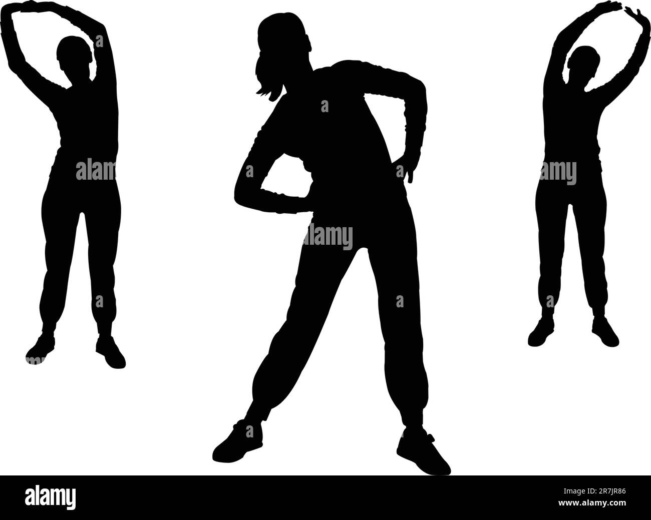 illustration of aerobic girl - vector Stock Vector Image & Art - Alamy