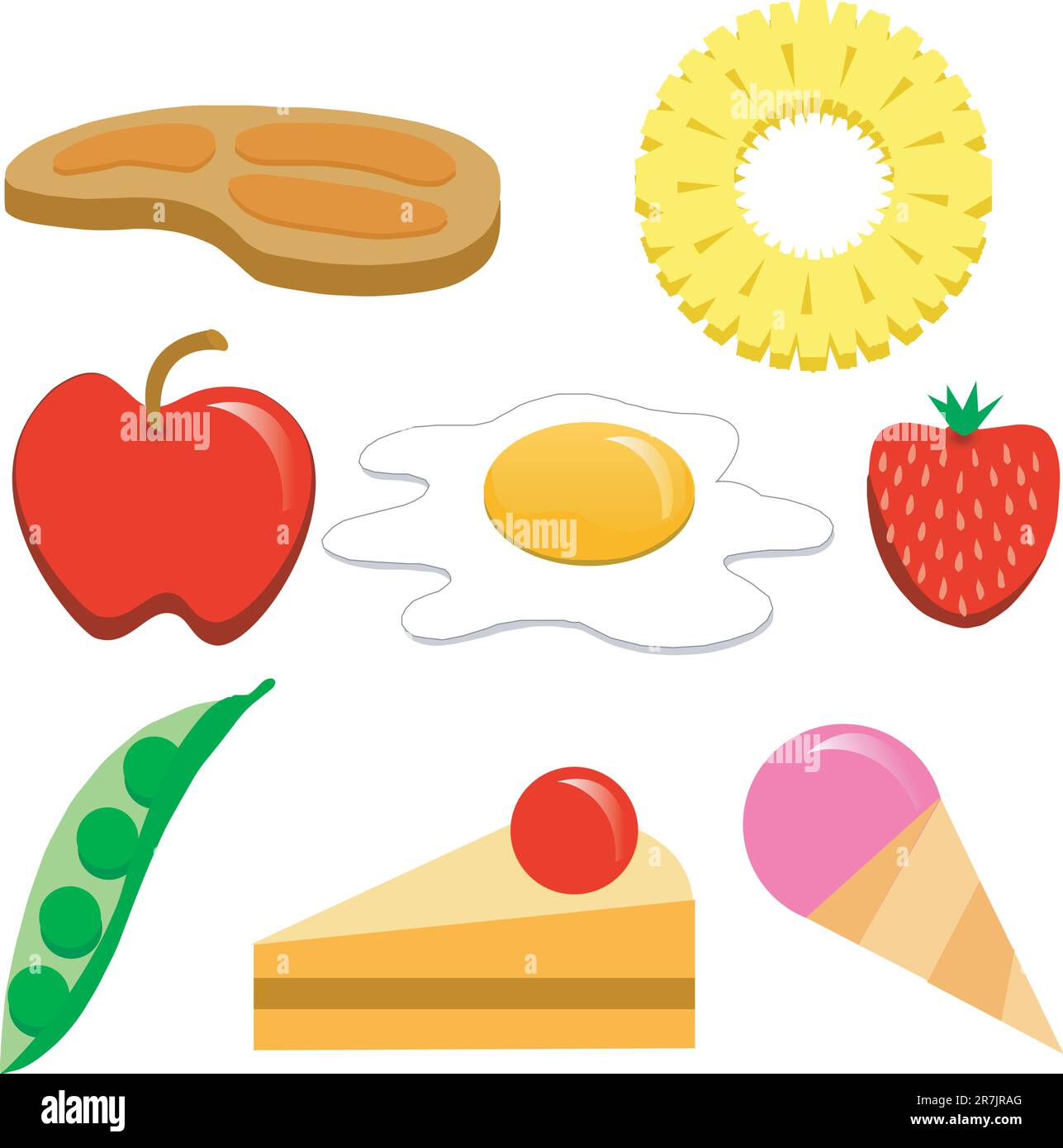 Fried fruit cake Stock Vector Images - Alamy