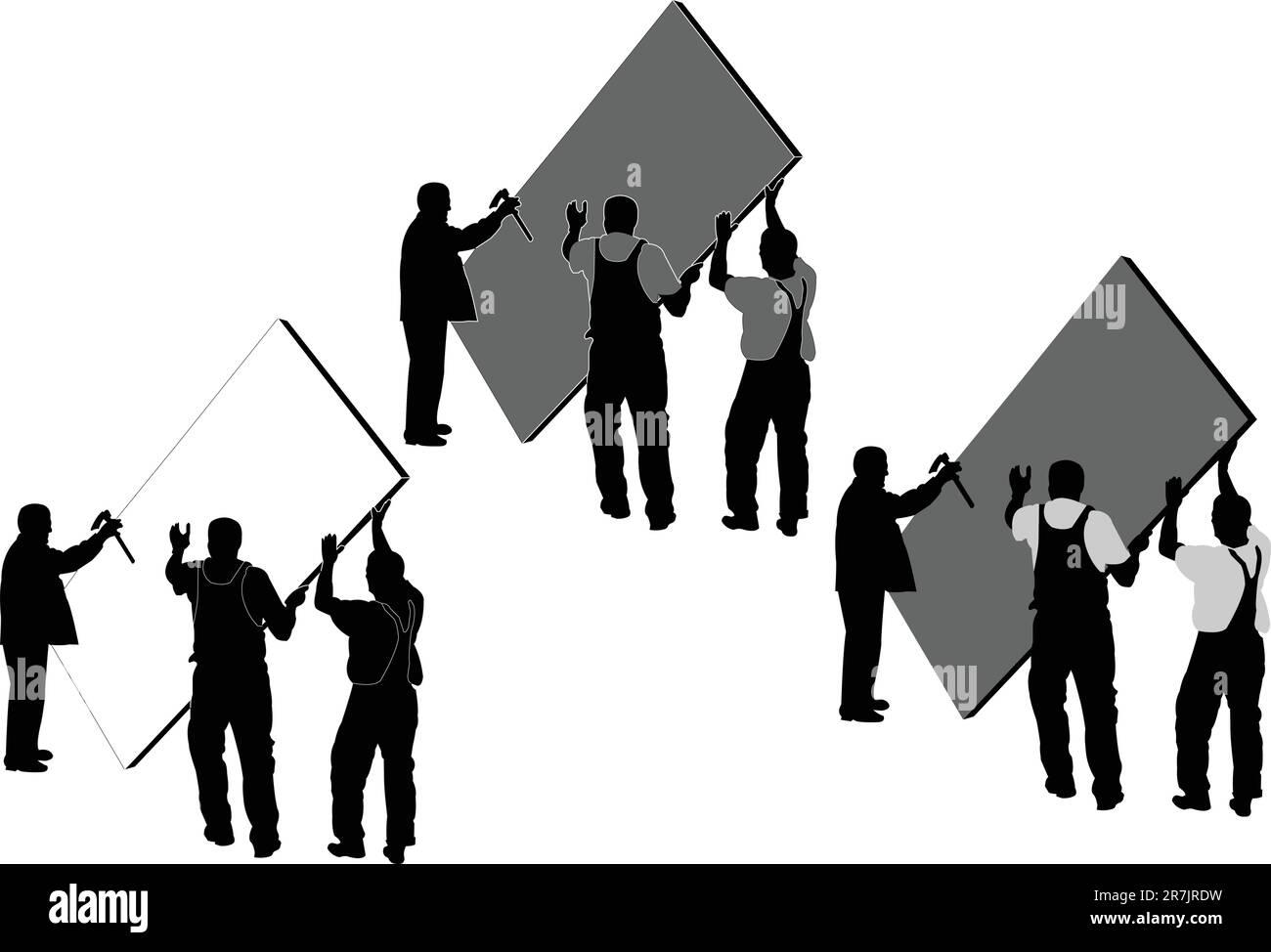 Illustration of workers - vector Stock Vector Image & Art - Alamy