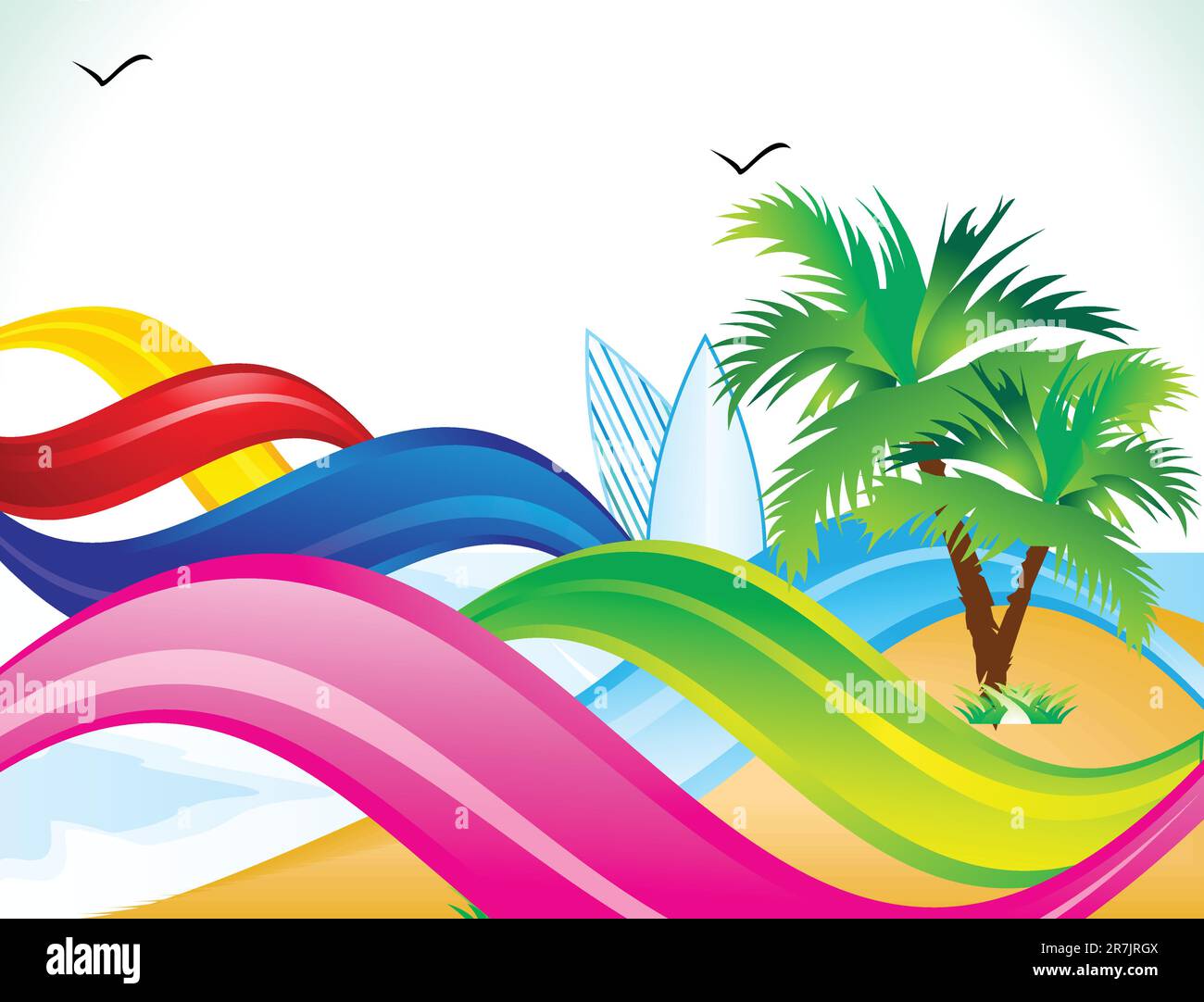abstract summer beach background vector illustration Stock Vector Image ...