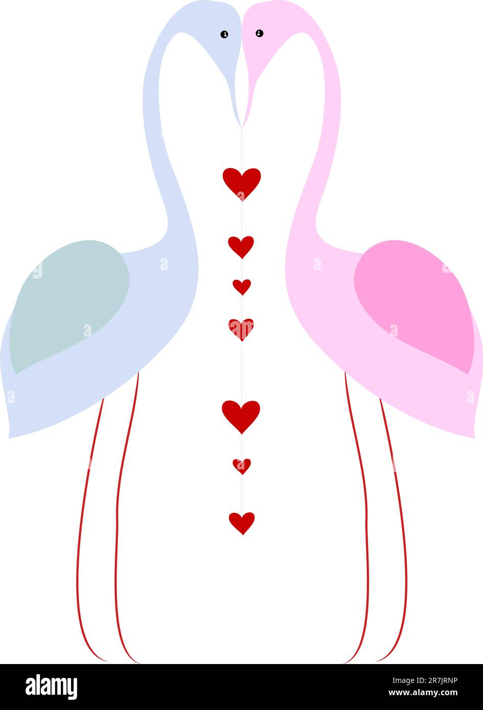 Flamingo heart Stock Vector Images - Alamy