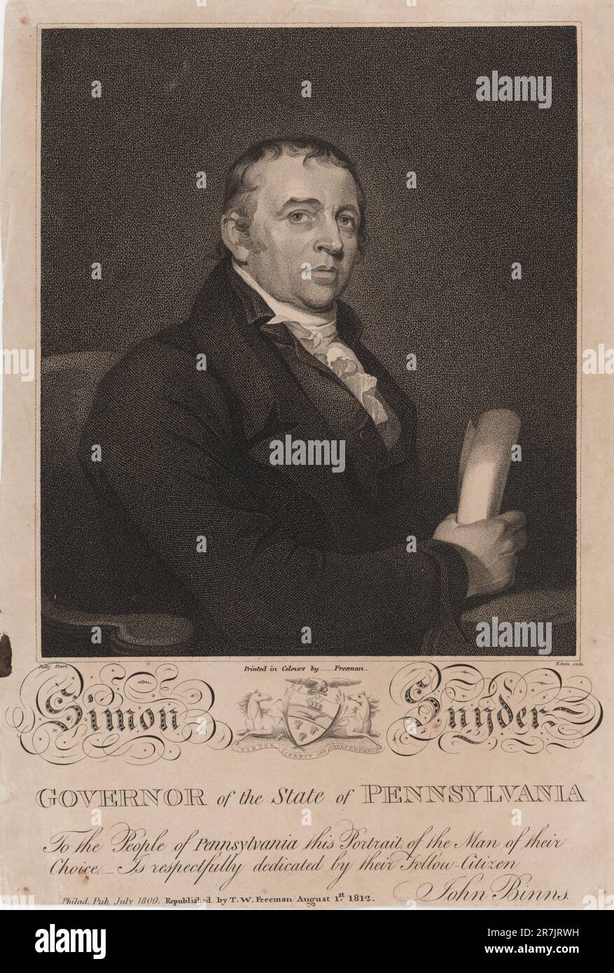 Simon Snyder 1812 Stock Photo - Alamy