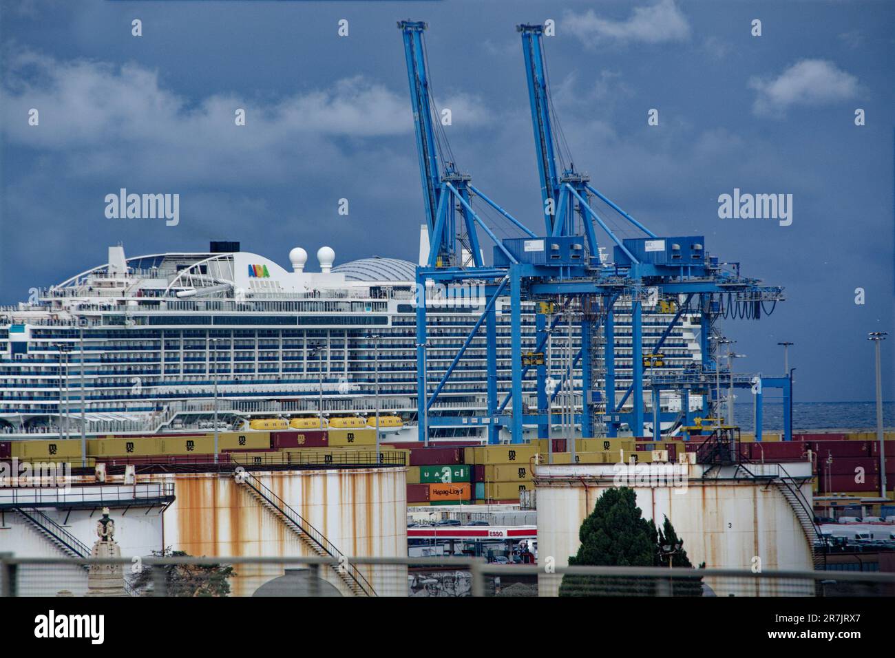 Harbor Container Cranes from around the World. Intermodal Container ...